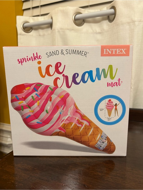 Intex | Other | Intex Sand Summer Sprinkle Ice Cream Mat Pink Brown ...